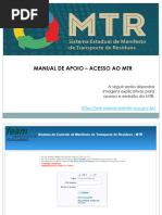 Sistema MTR-MG: Transporte de Resíduos | PDF | Desperdício | Materiais