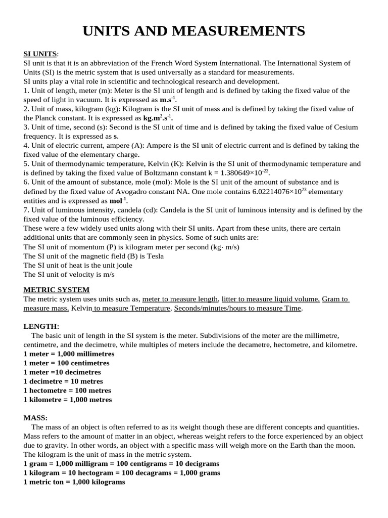 Understanding Equivalent Weight in SI Units | PDF | Mole (Unit ...