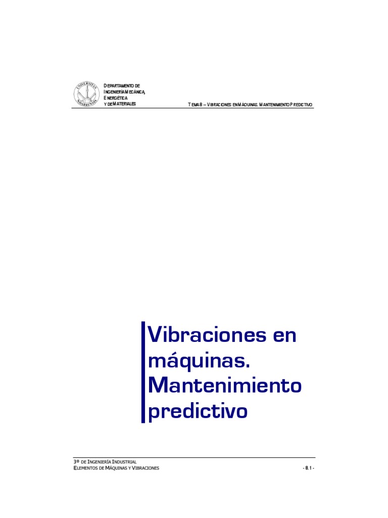 8 Vibraciones en Maquinas y Mantenimiento Predictivo | PDF