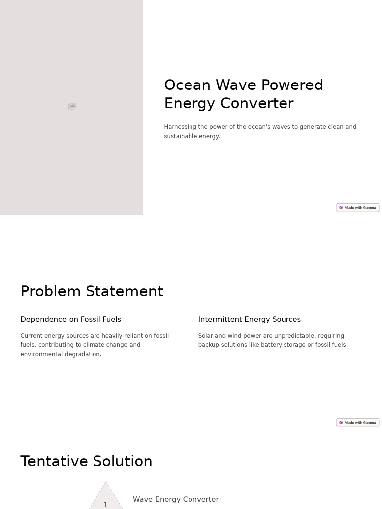 Ocean Wave Energy Converter Solutions | PDF