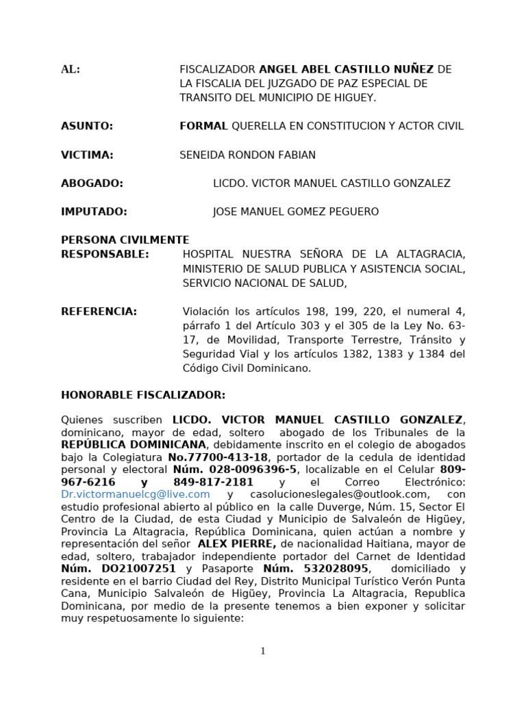 Constitucion de Seneida | PDF | Licencia de conducir | Queja