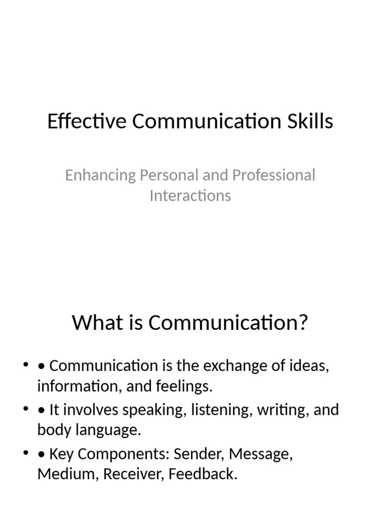 Master Effective Communication Skills | PDF