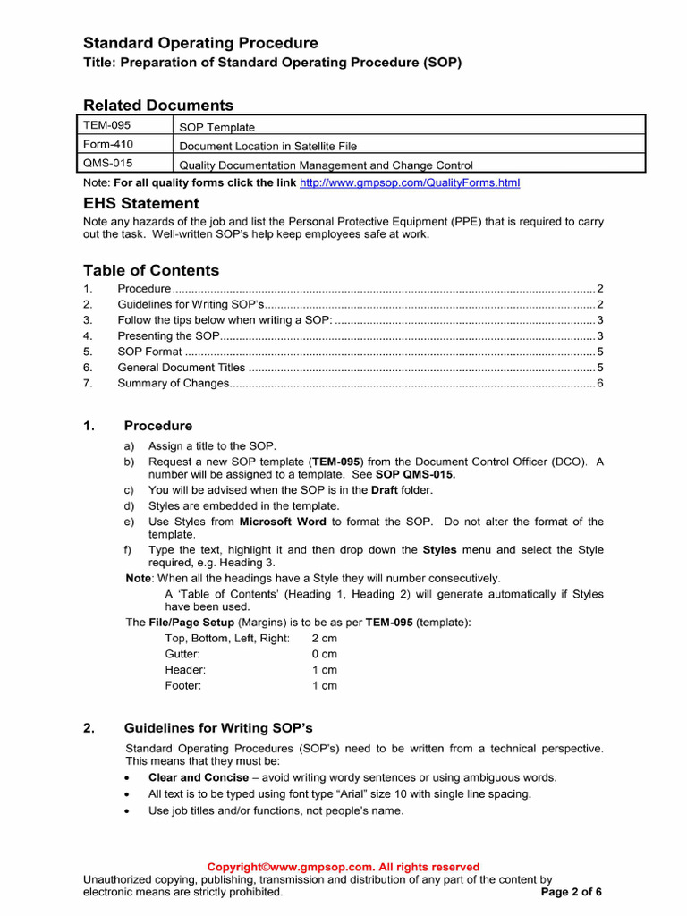 QMS-005 Sample | PDF