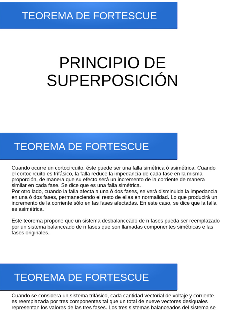 4b. - Teorema de Fortescue | PDF | Electricidad | Ingenieria Eléctrica