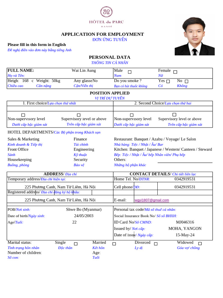 (WLA) 2019 Application For Employment FORM | PDF