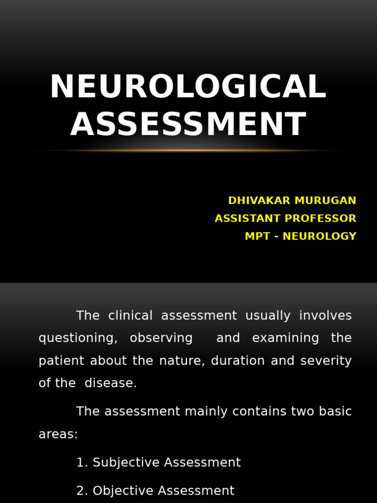 Neurological Assessment 1 | PDF | Senses | Somatosensory System