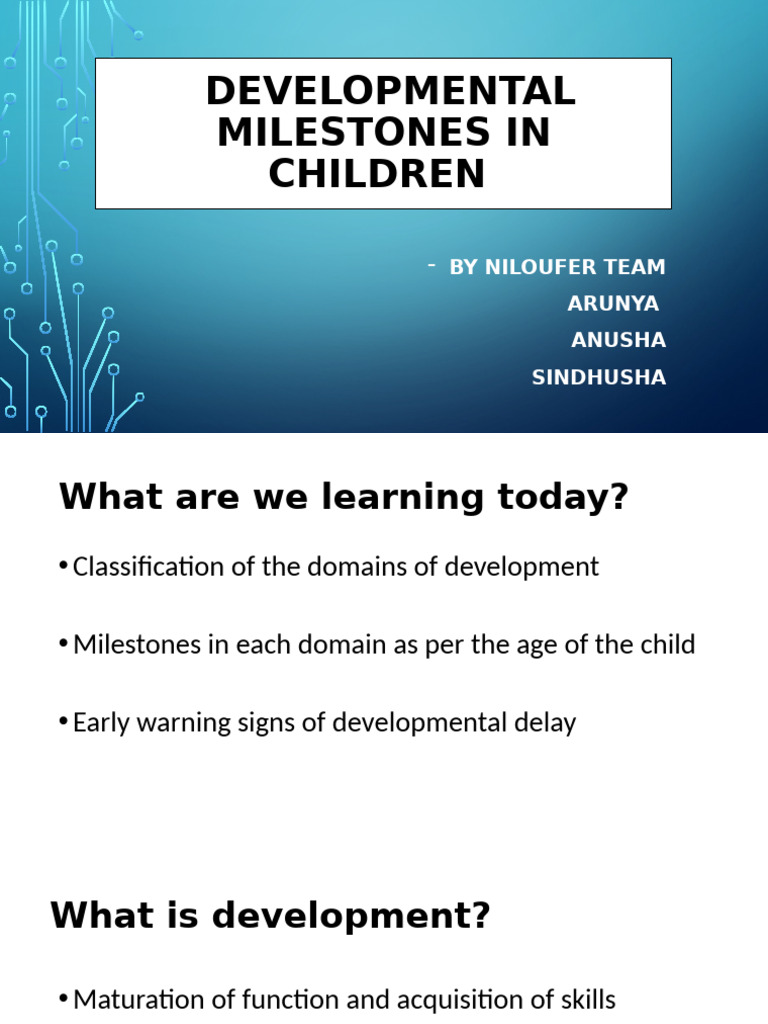 Developmental Milestones | PDF | Intelligence Quotient | Intellectual ...