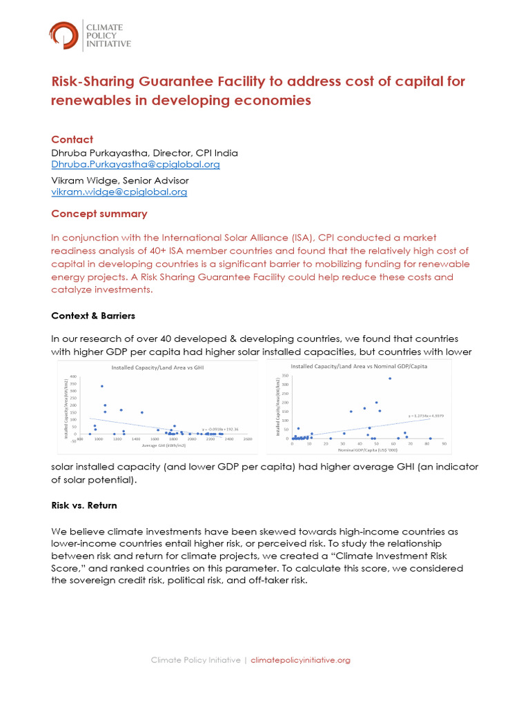 CPI - RE Risk Sharing Guarantee Facility - 2023 | PDF | Developing ...