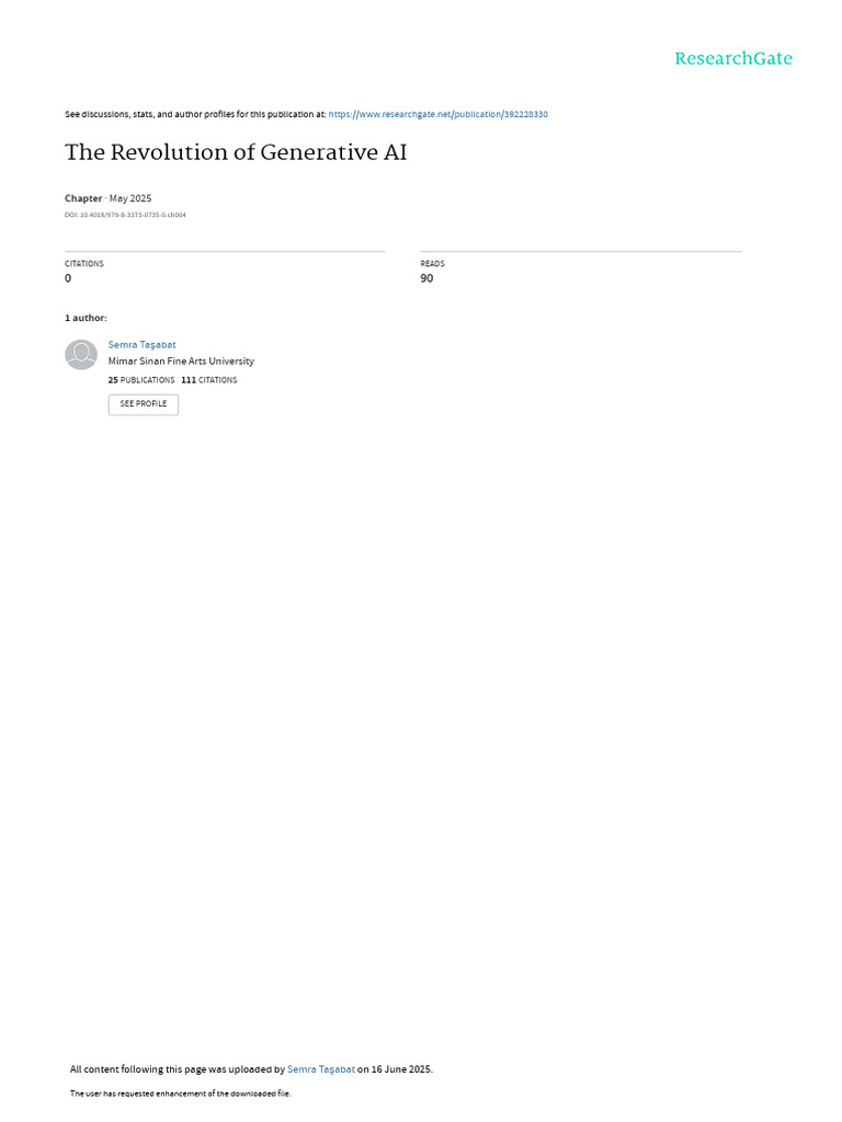 The Revolution of Generative AI | PDF | Artificial Intelligence ...