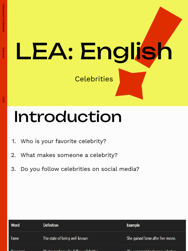 LEA - English Lesson 3 | PDF
