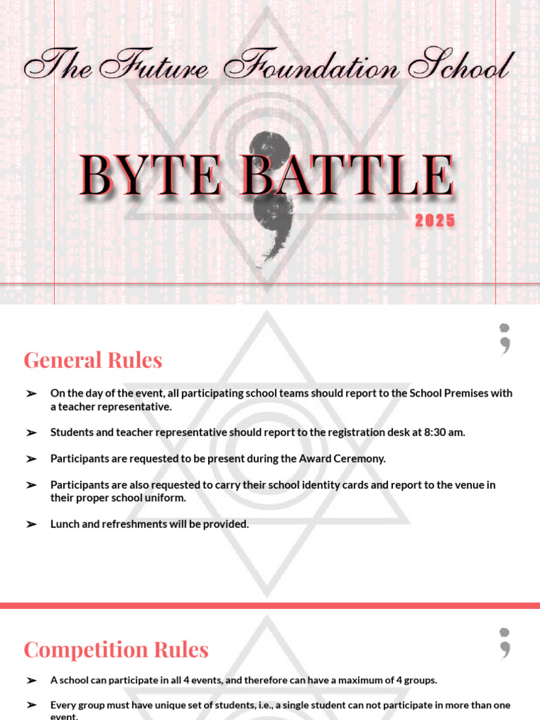 Byte Battle 2025: Event Guidelines | PDF | Computer Science | Software ...