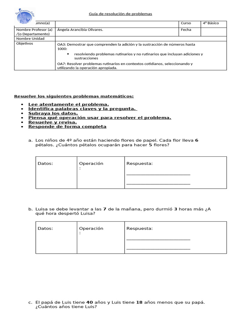 Resolución de Problemas Matemáticos | PDF