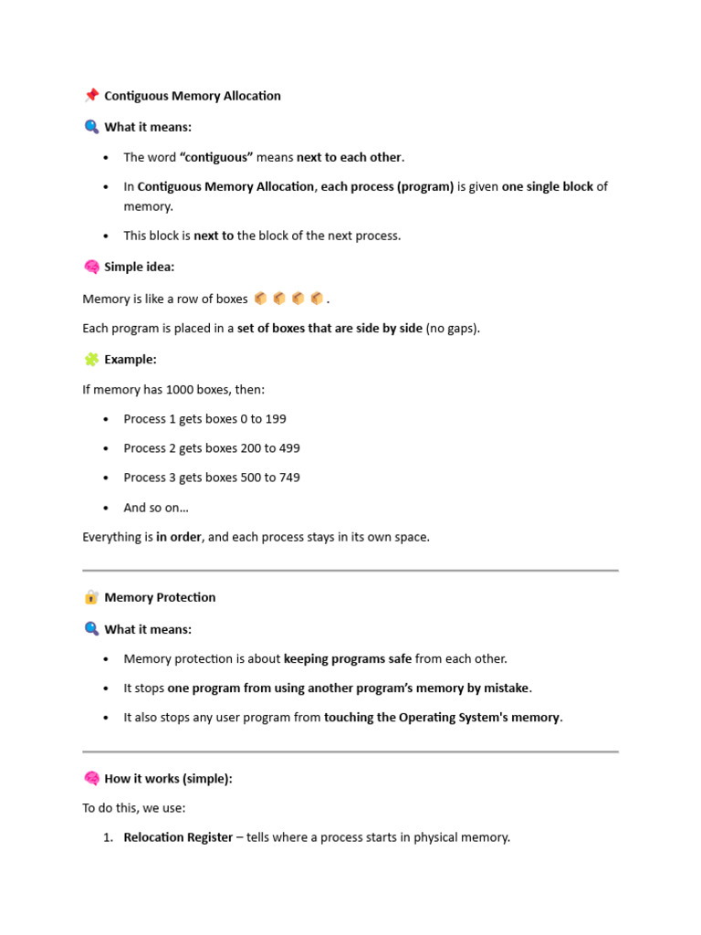 Contiguous Memory Allocation | PDF | Software | Computer Programming