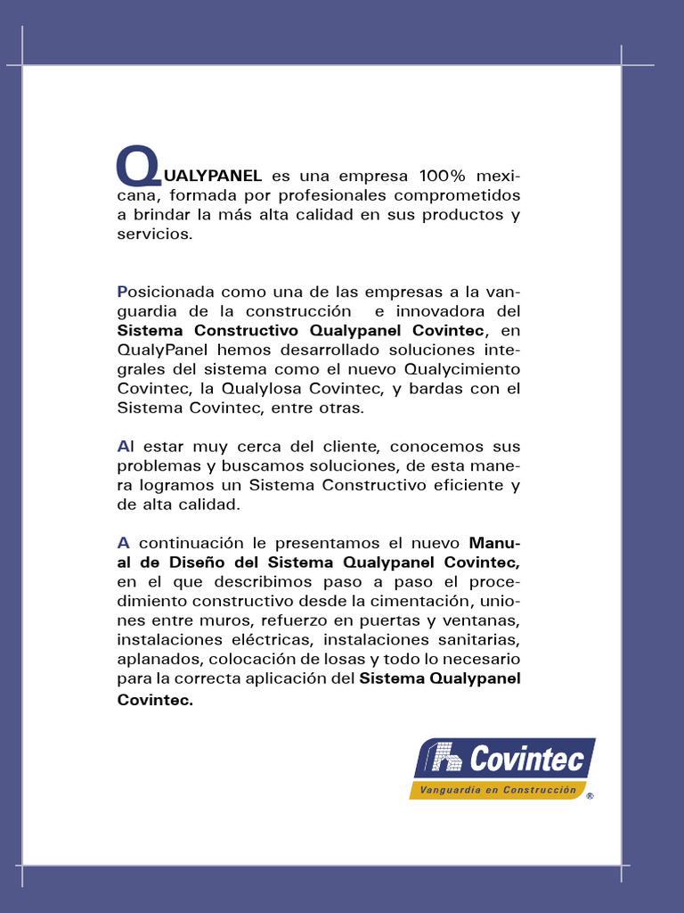 Qualylosa Covintec-Diseno-Estructural-Panel-Covintec | PDF ...