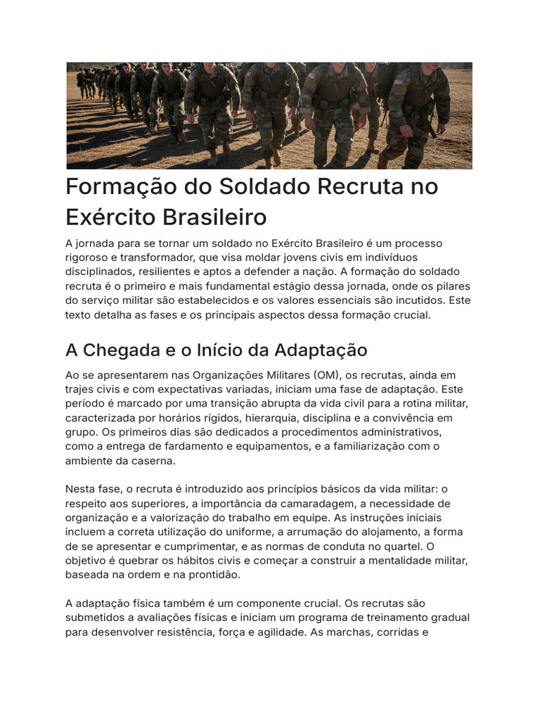 Curso de Formação de Cabos Do Exército Brasileiro | PDF | Ciência ...