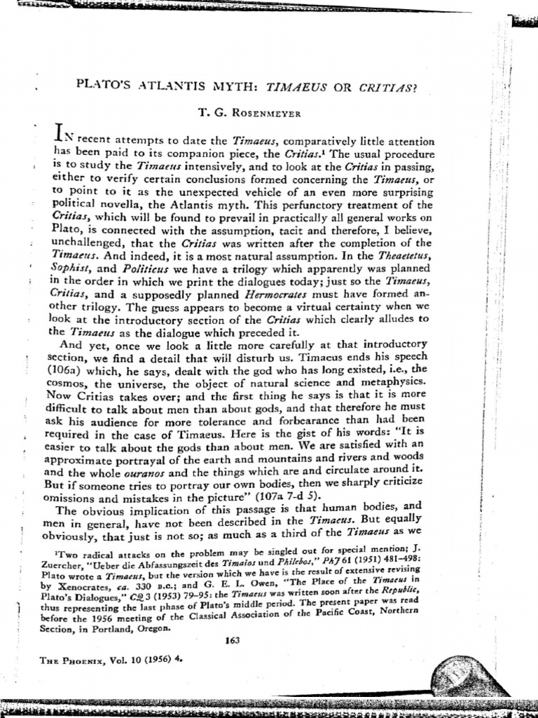 Plato's Atlantis Myth_ Timaeus or Critias | Atlantis | Dialogue