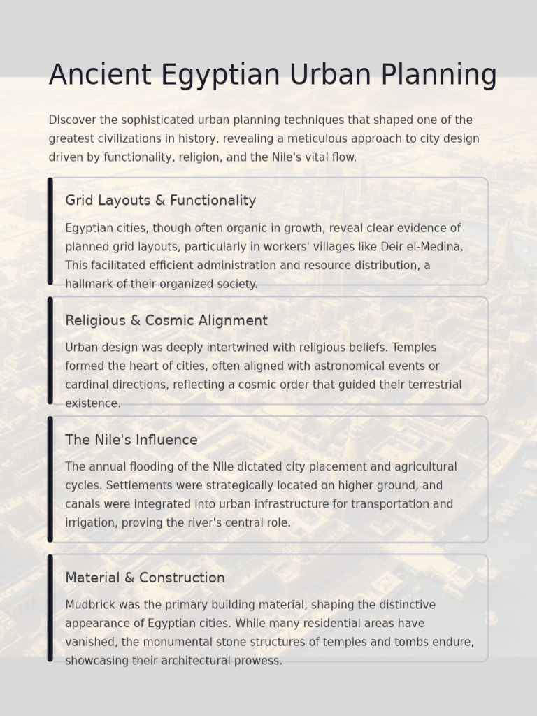 Ancient Egyptian Urban Planning Insights | PDF