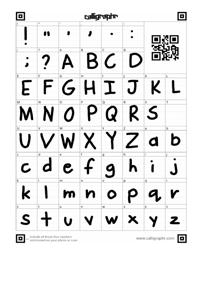 Calligraphr Template | PDF