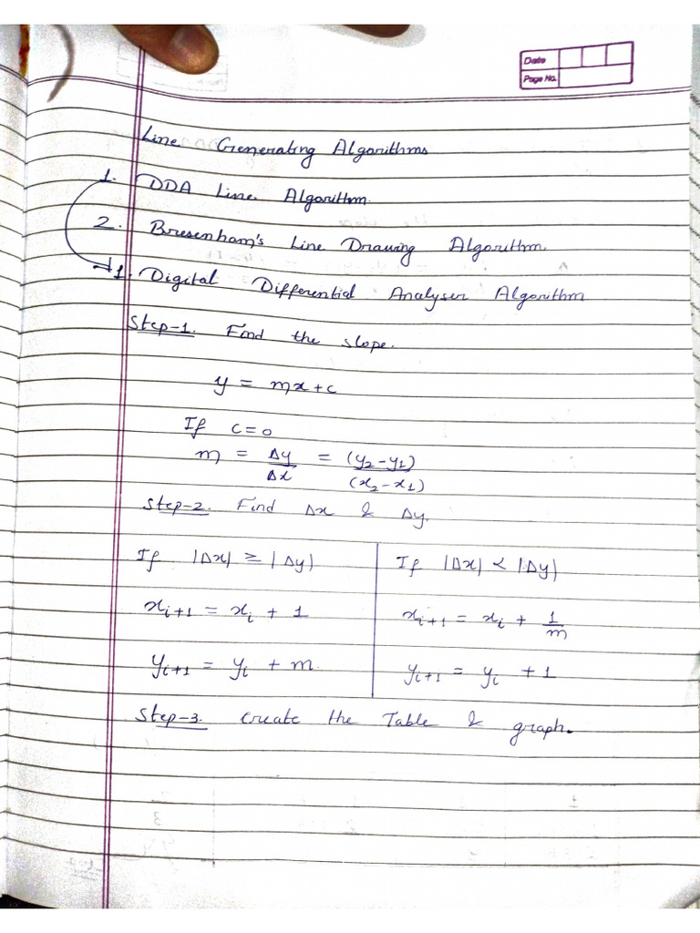 Line Drawing Algorithm | PDF