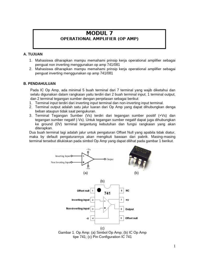 Modul 7 Operational Amplifier | PDF