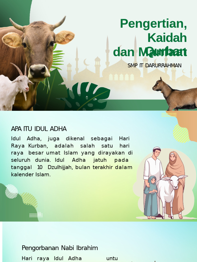 Hijau Dan Cokelat Modern Hewan Qurban Presentation | PDF