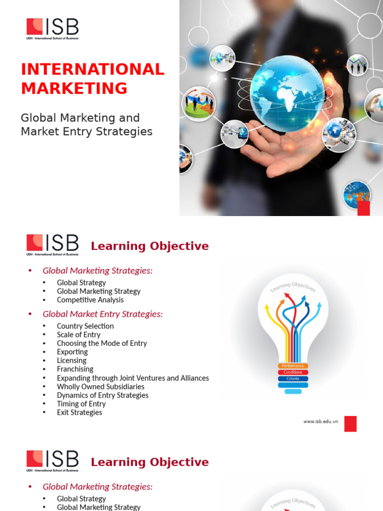Global Marketing and Entry Strategies | PDF | Franchising | Marketing ...