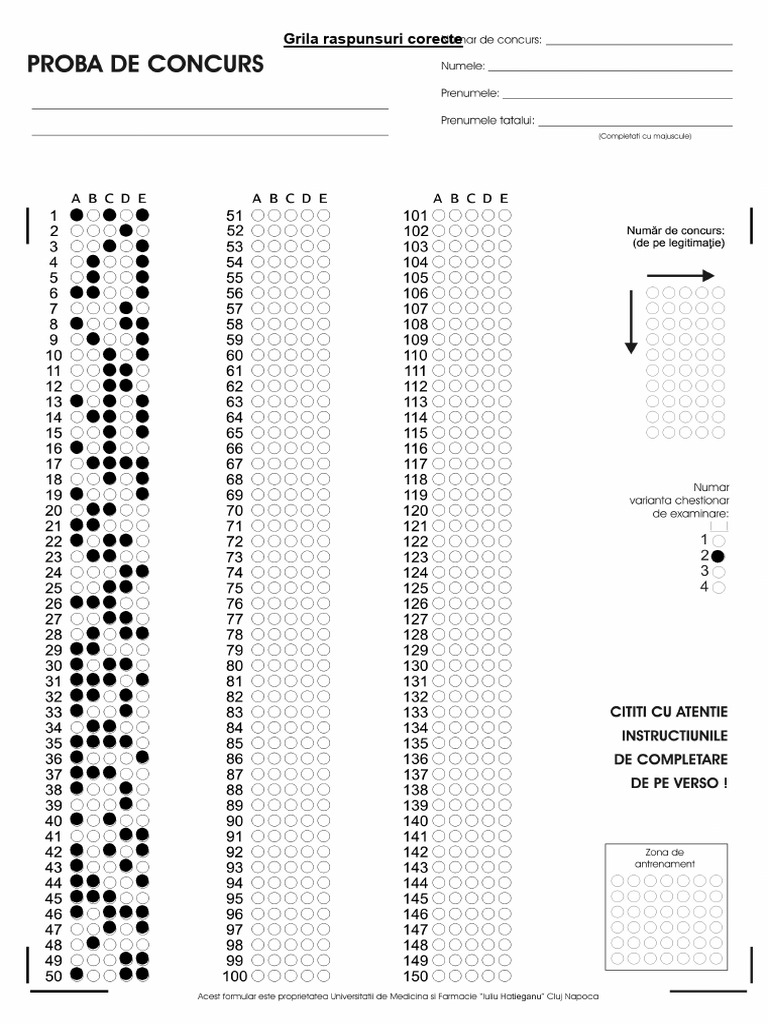 Barem Cluj 2024 Mai Simularev Var 2 | PDF