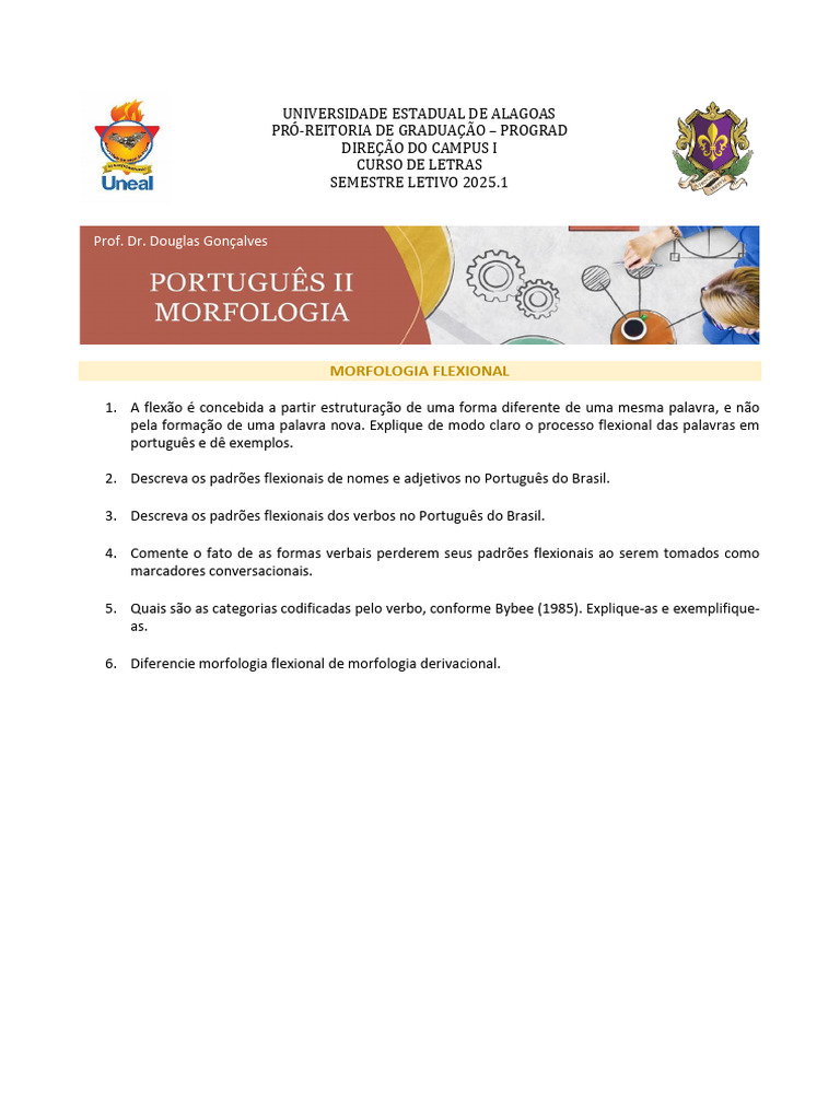Morfologia Flexional no Português | PDF