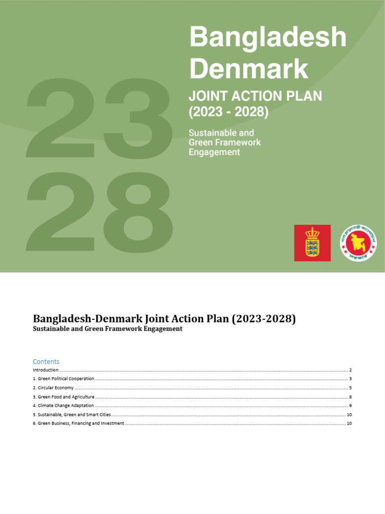 DK BD Sustainable and Green Cooperation Action Plan 2023 2028 | PDF ...