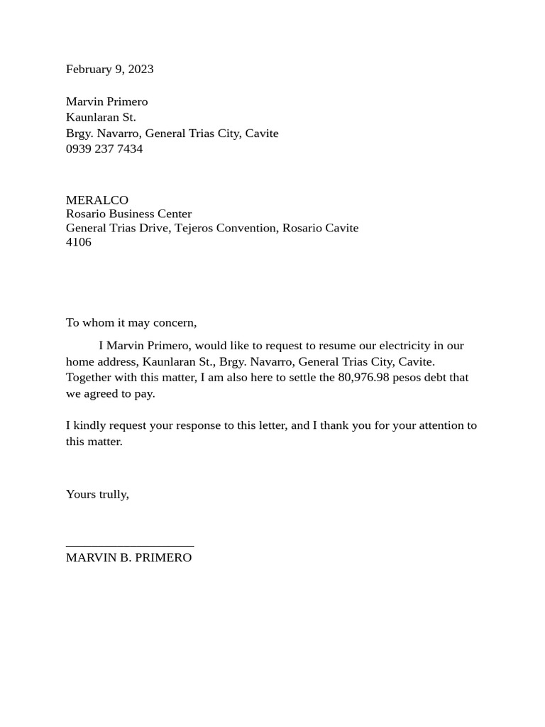 Compensation Letter | PDF