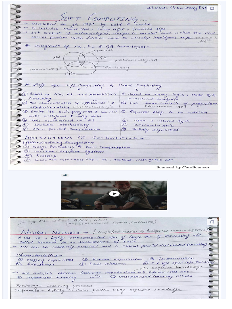 Hand Written Notes Soft Computting | PDF
