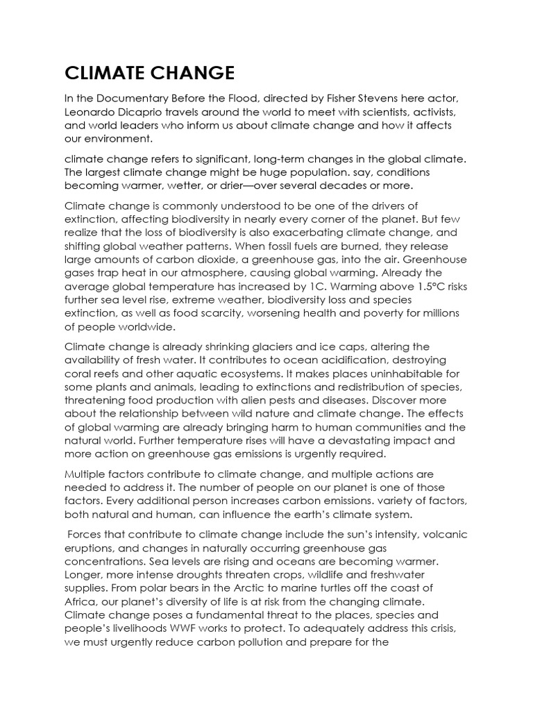 Climate Change | PDF | Climate Change | Greenhouse Gas