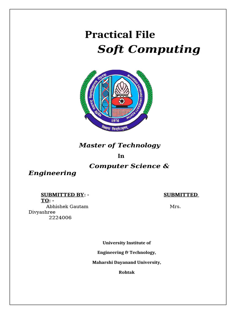 Soft Computing Practical File in MATLAB | PDF | Matlab | Computing