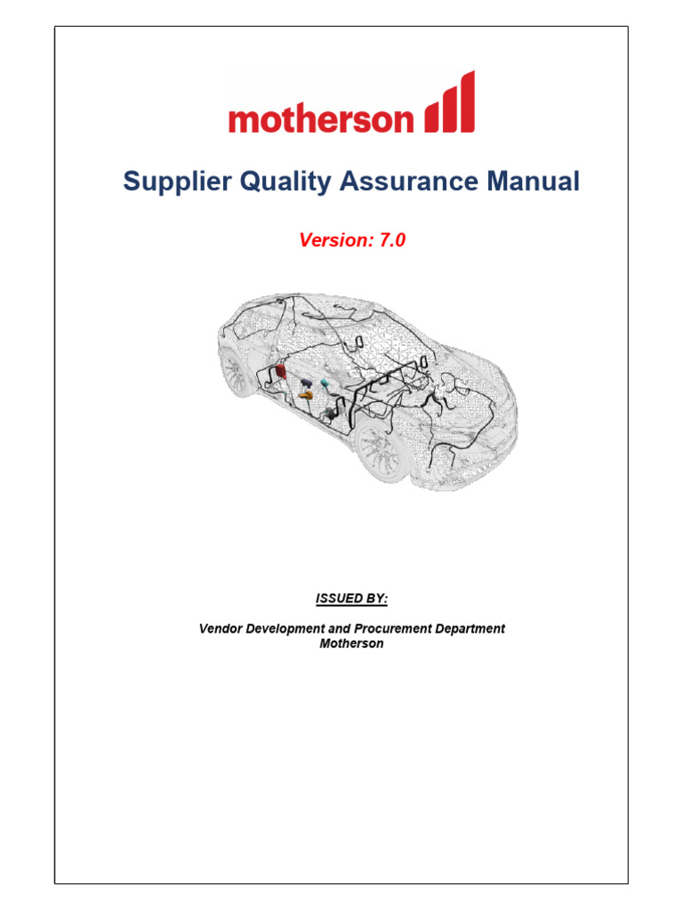 Supplier Quality Assurance Manual | PDF | Supply Chain | Production And ...