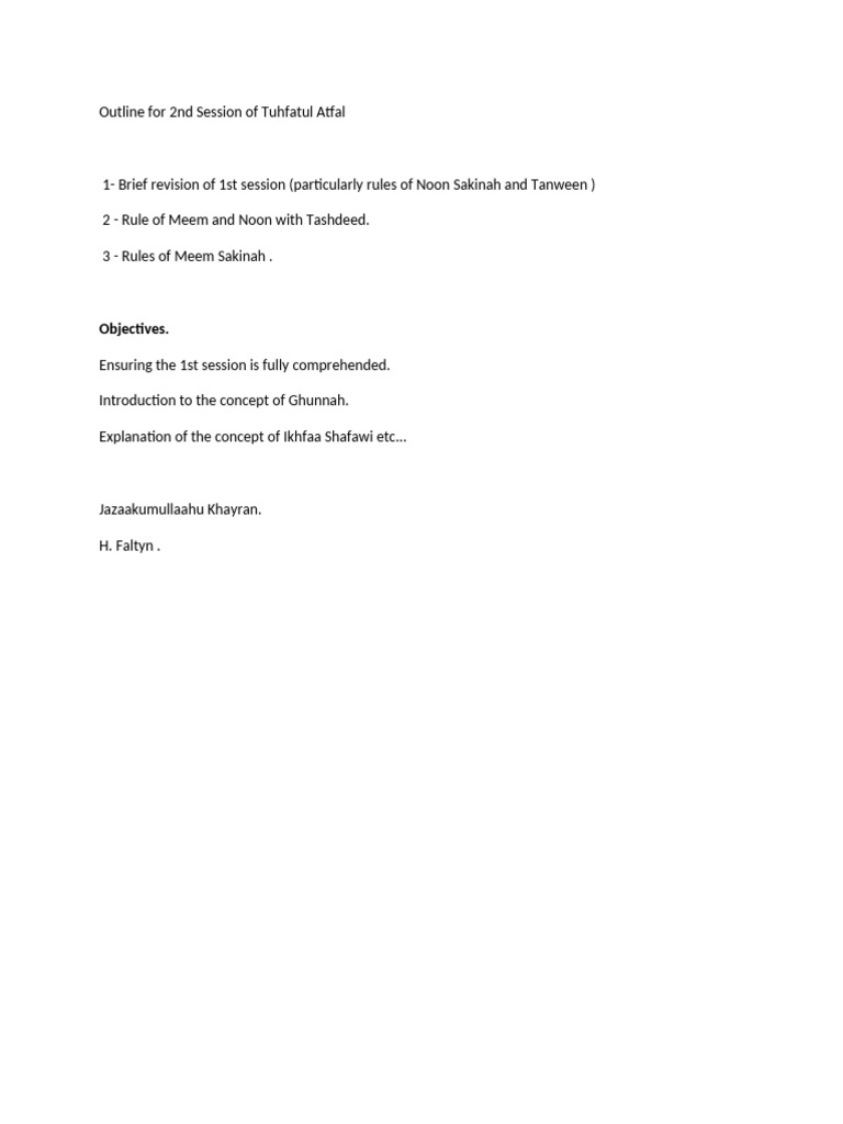 Outline For 2nd | PDF