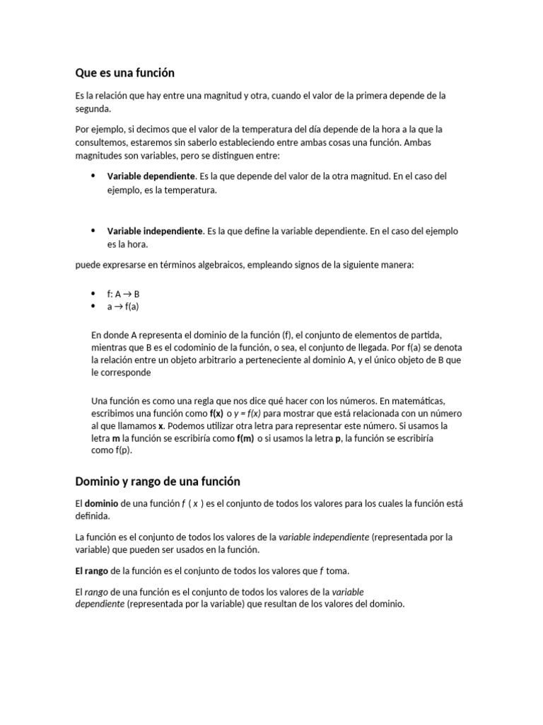 Que Es Una Función | PDF | Función (Matemáticas) | Trigonometría