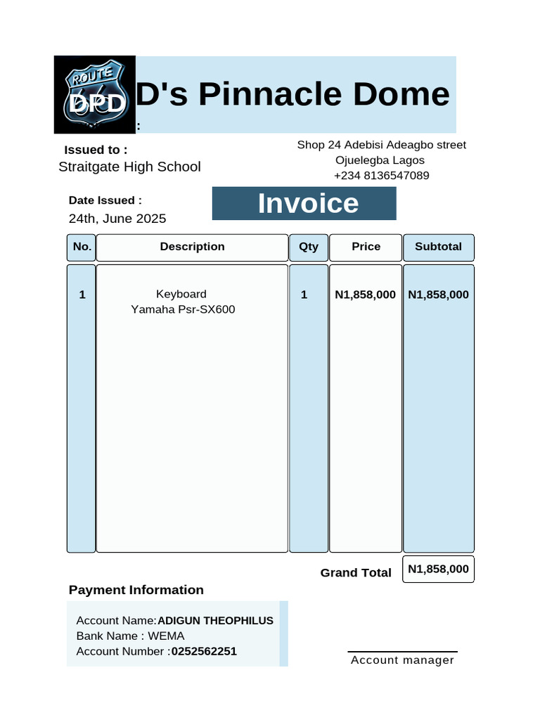 Copy of Sky Navy Blue Invoice | PDF