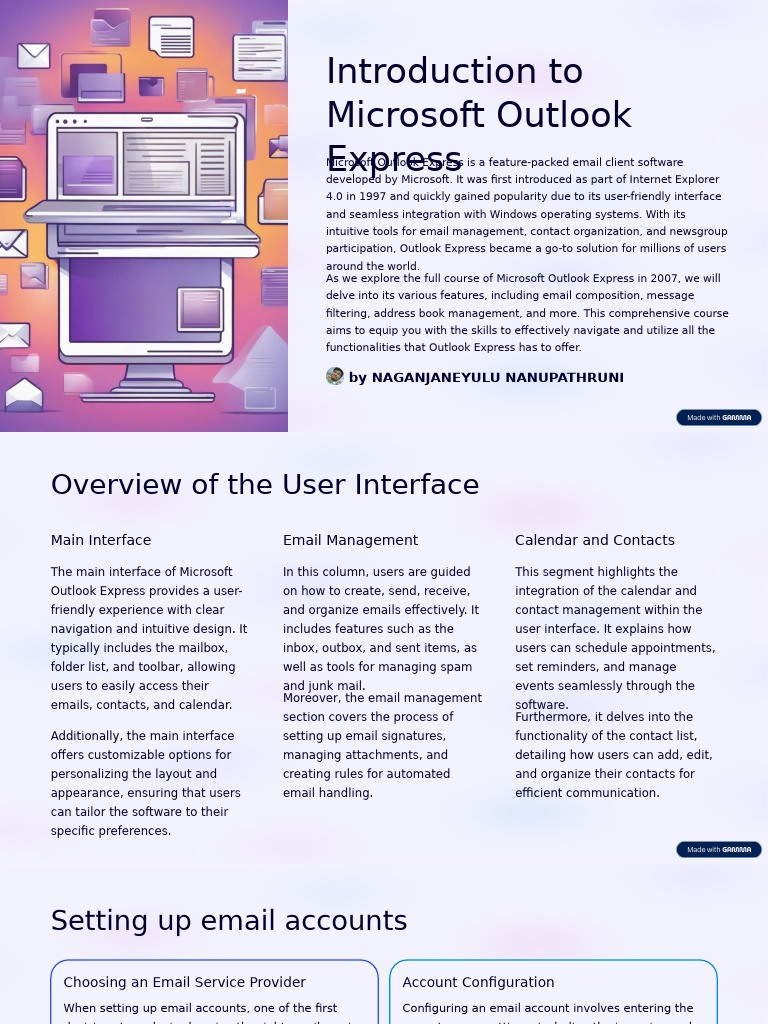 Introduction To Microsoft Outlook Express | PDF | Microsoft Outlook | Email Spam