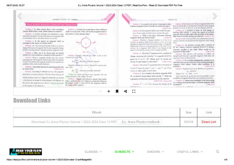 S.L Arora Physics Volume 1 2023-2024 Class 12 PDF - ReadYourFlow - Read ...