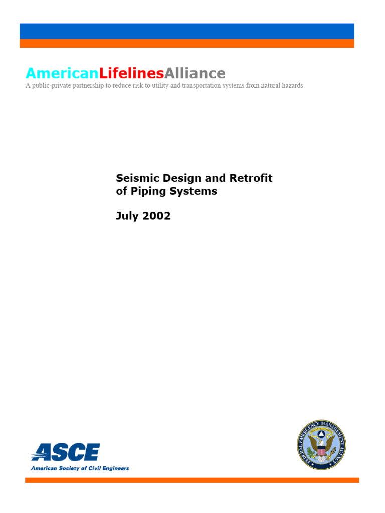 Doc14611-Seismic Design and Retrofit of Piping - Cover | PDF