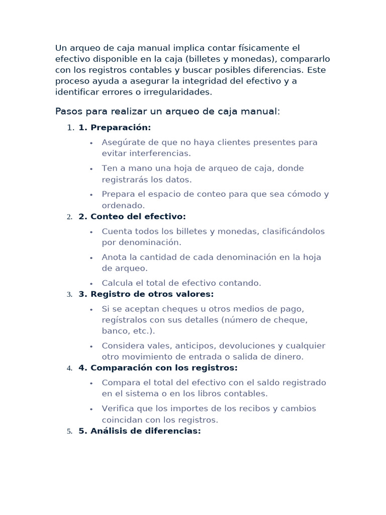 Arqueo 2 | PDF