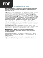 Branches of Astrophysics Explained | PDF | Astrophysics | Cosmic Ray