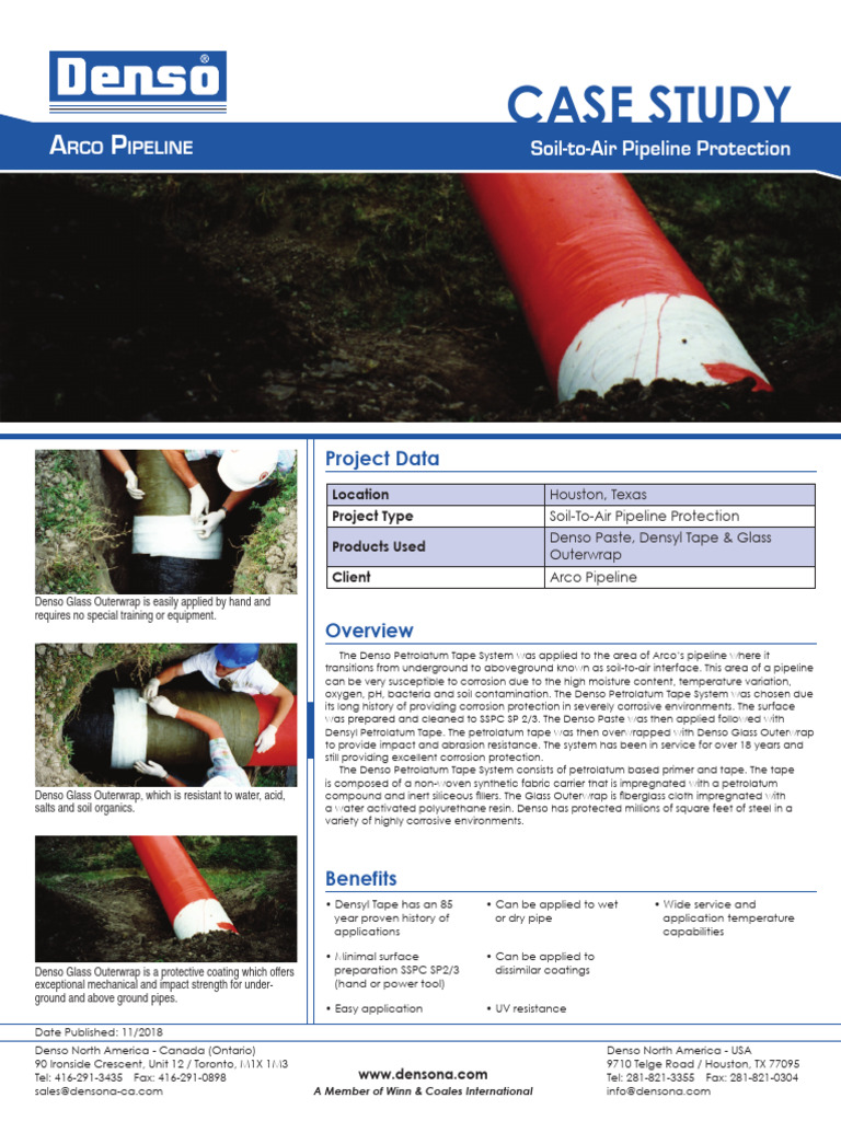 Arco Soil To Air Denso Case Study | PDF | Corrosion | Glasses