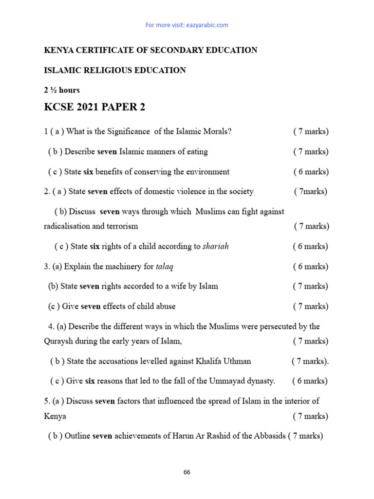 Ire Kcse 2021 PP2 | PDF