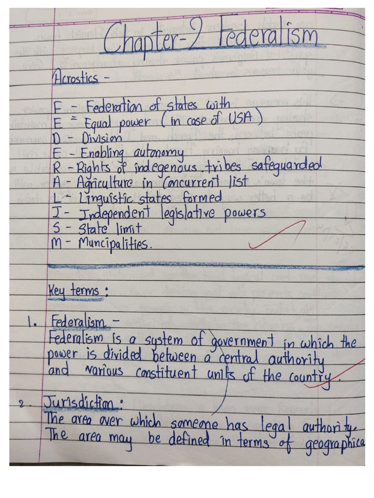 Complete Notes Federalism | PDF