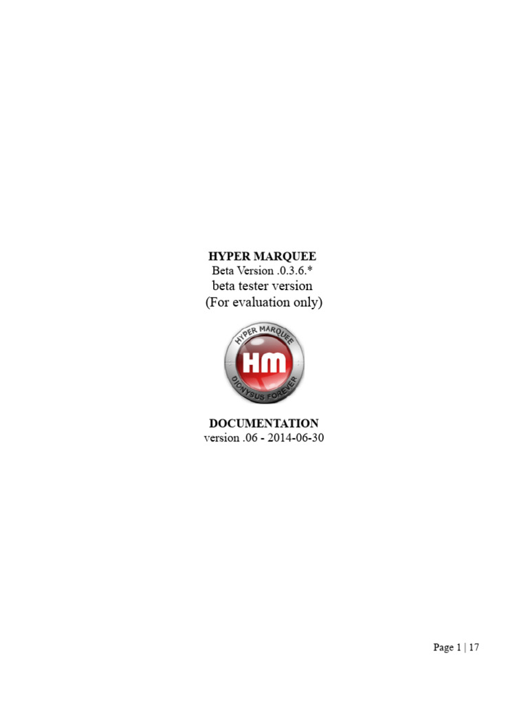HyperMarquee Documentation Overview | PDF | Window (Computing ...
