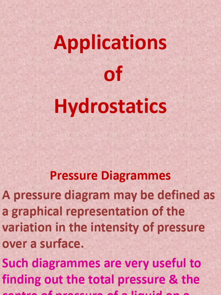 Applications of Hydrostatic Pressure | PDF | Pressure | Dam
