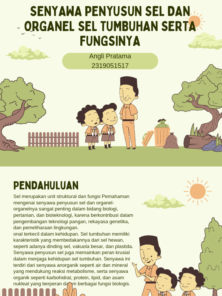 Senyawa Penyusun Sel Dan Organel Sel Tumbuhan Serta Fungsinya | PDF