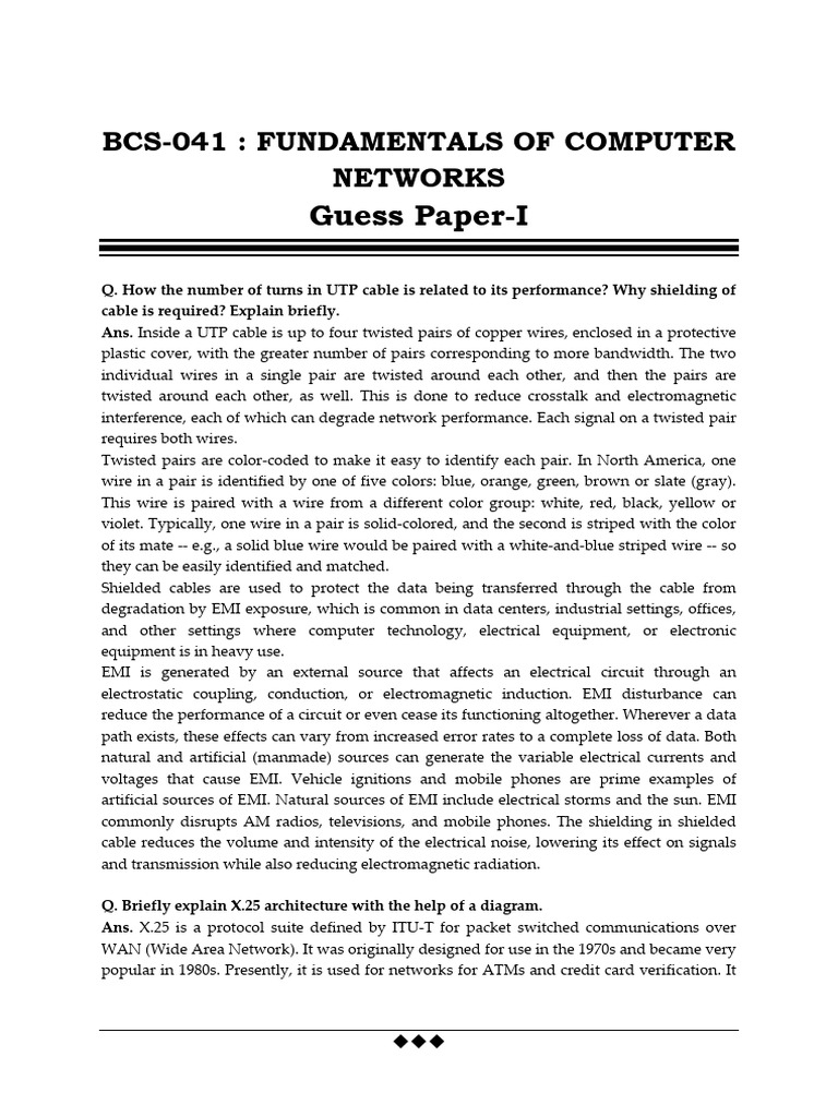 BCS 041 | PDF | Routing | Computer Network