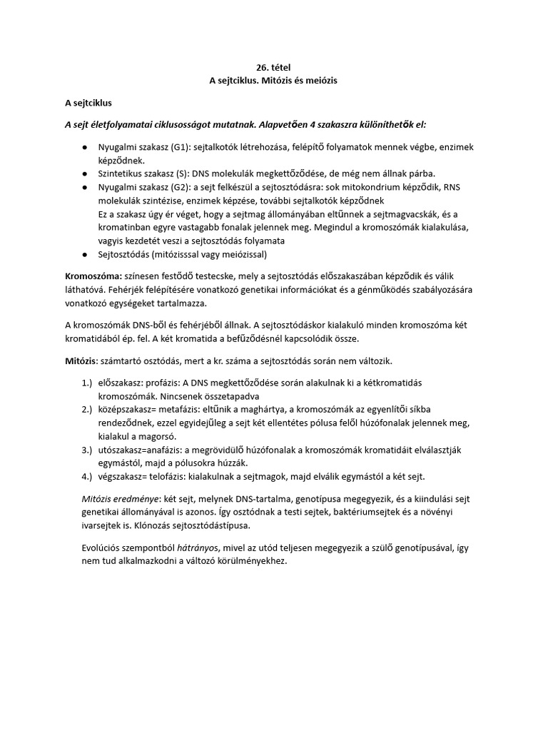26 Tétel | PDF